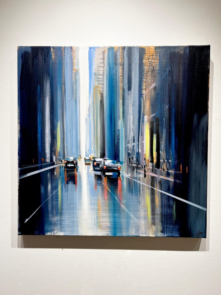 Craig Mooney - Craig Mooney, "Rain Soaked", 30x30 Manhattan Cityscape ...