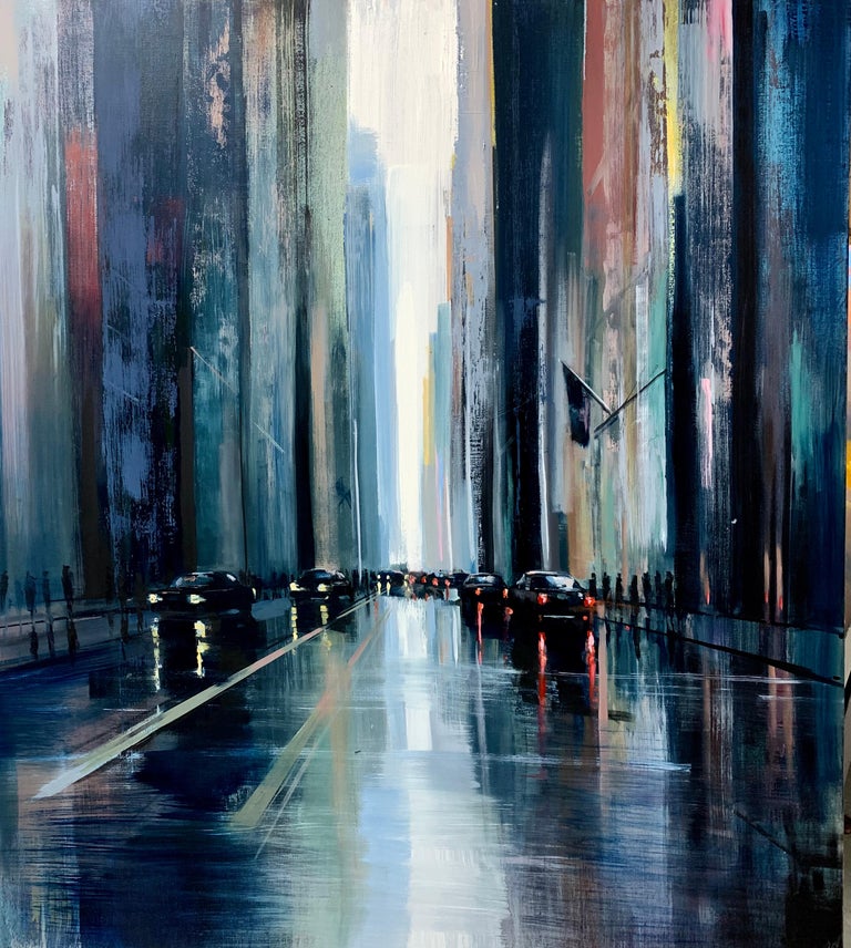 Craig Mooney - Metropolitan (Verdaccio)- oil on linen city-scape by ...