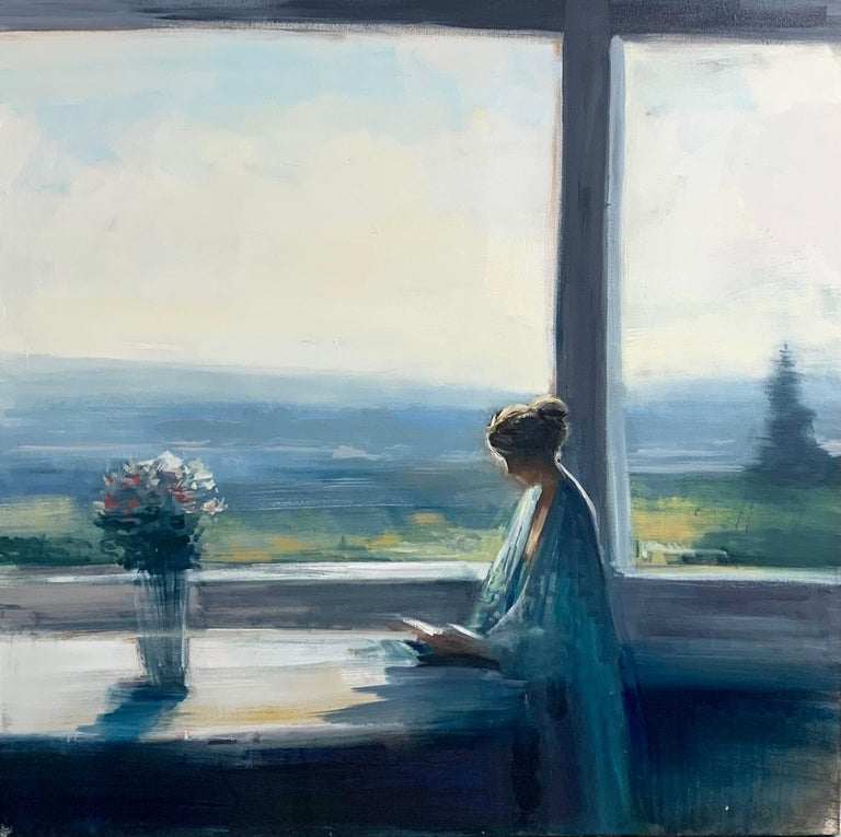 Craig Mooney - Morning Reader- figurative oil painting by Craig Mooney ...