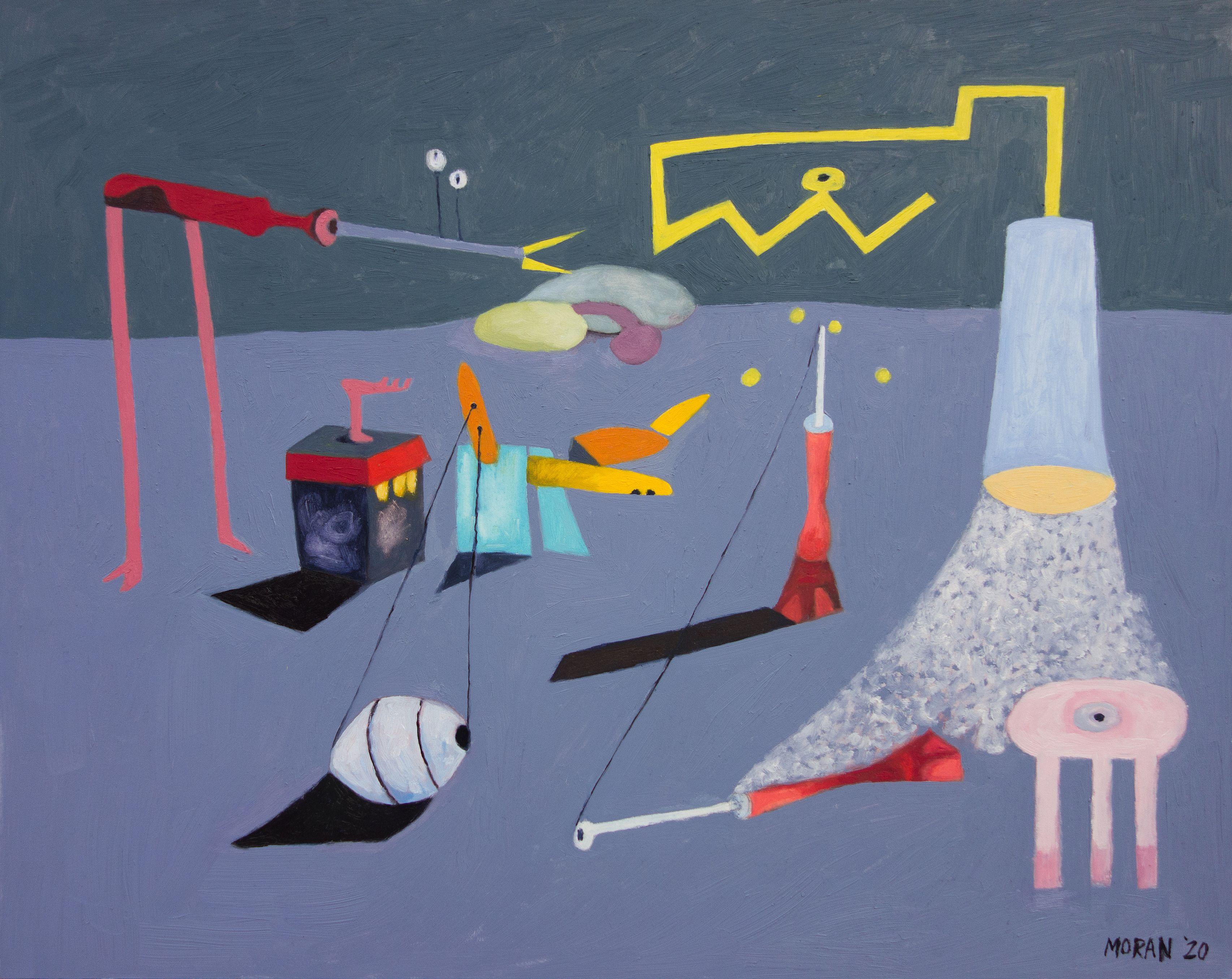 Craig Moran - Hello Babylon, Painting, Oil on MDF Panel For Sale at 1stDibs