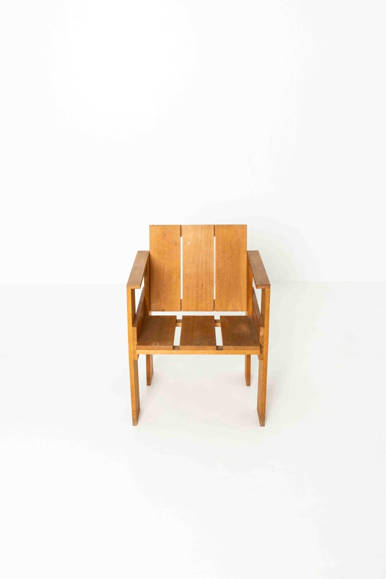 Crate Chair by Gerrit Rietveld, Designed in 1930s The Netherlands For ...