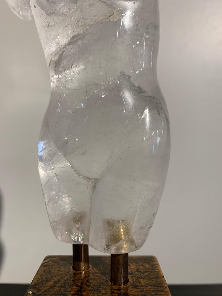 Craved Rock Crystal Figure of Venus, 20th Century For Sale at 1stDibs