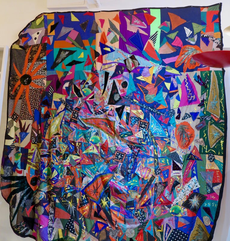 Crazy Art Quilt by Rosemary Ollison For Sale at 1stDibs