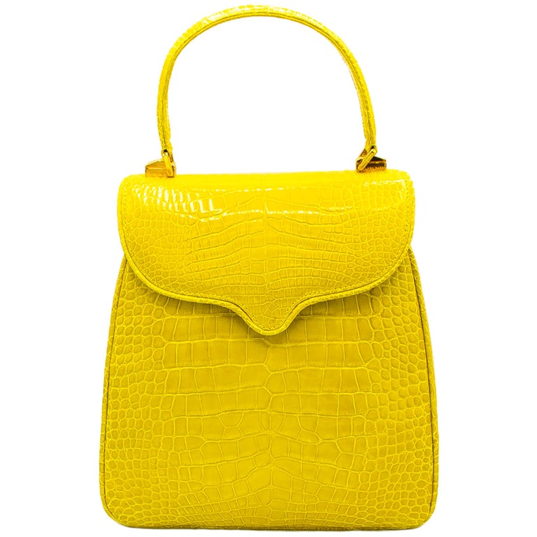 Crazy Fun Lemon Crocodile Lana Marks Handbag at 1stDibs