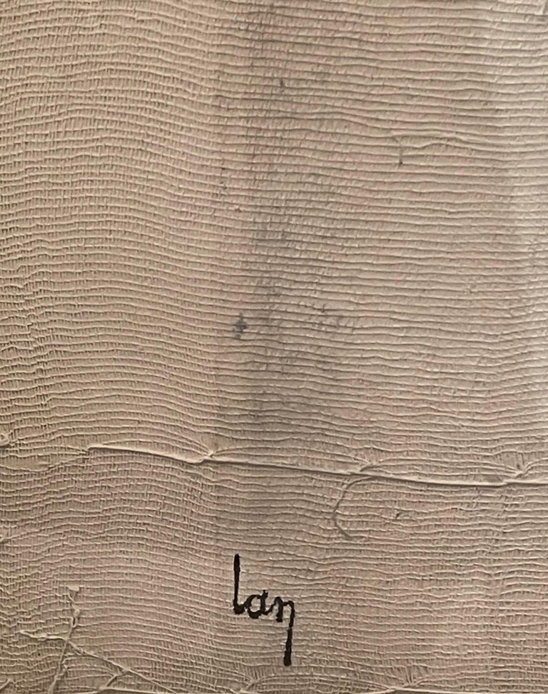 Cream, Blue and Rust Painting by Belgian Artist Diane Petry ...