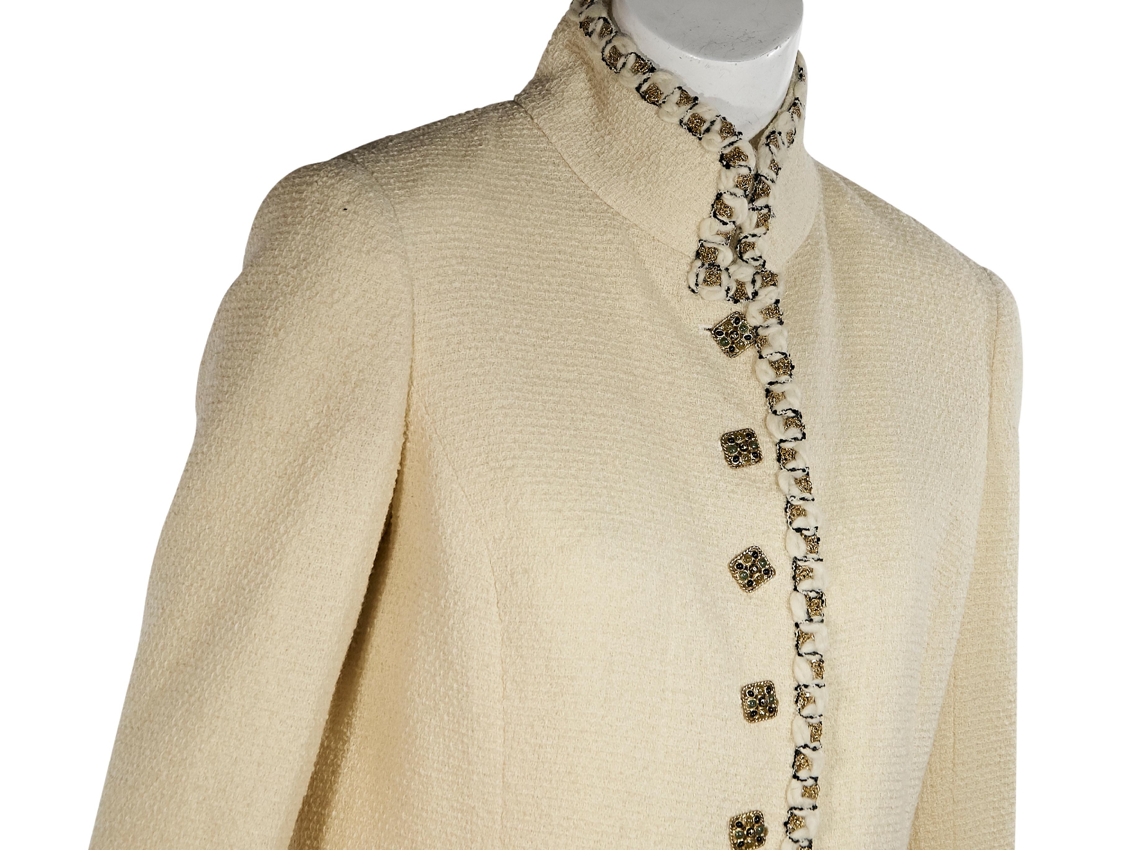 Cream Chanel Tweed Wool-Blend Jacket at 1stDibs