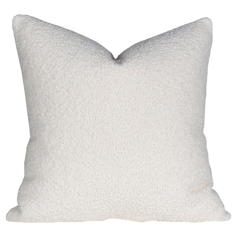 Cream Chunky Boucle Pillow For Sale at 1stDibs