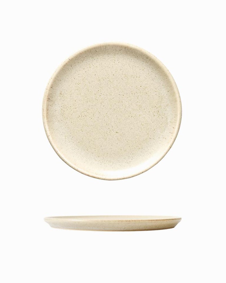 Cream Custard Handmade Organic Modern Salad Plates, Set of 4 For Sale ...