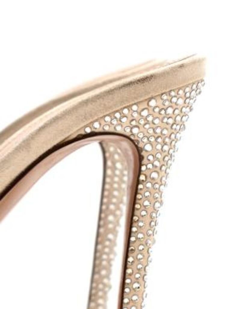 Cream embellished heeled mules For Sale at 1stDibs