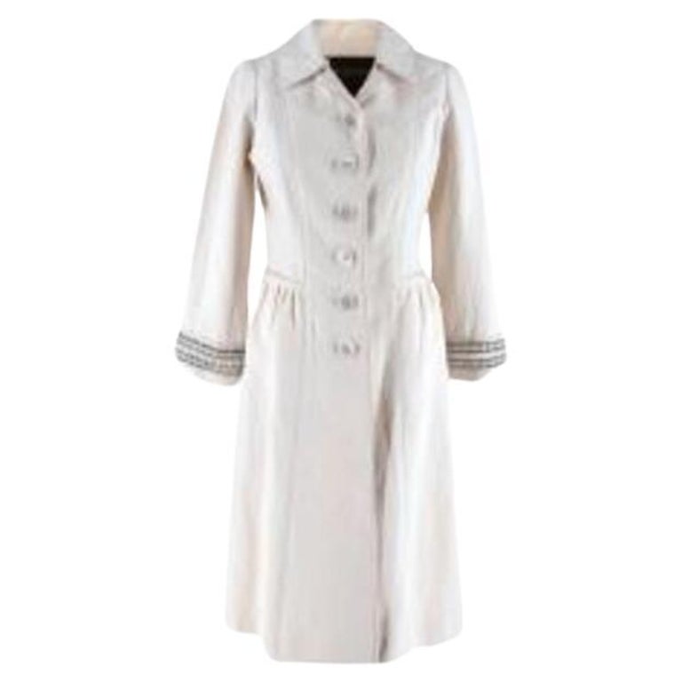 Louis Vuitton Cream Linen Coat With Embellished Cuffs Coat Jacket XS ...