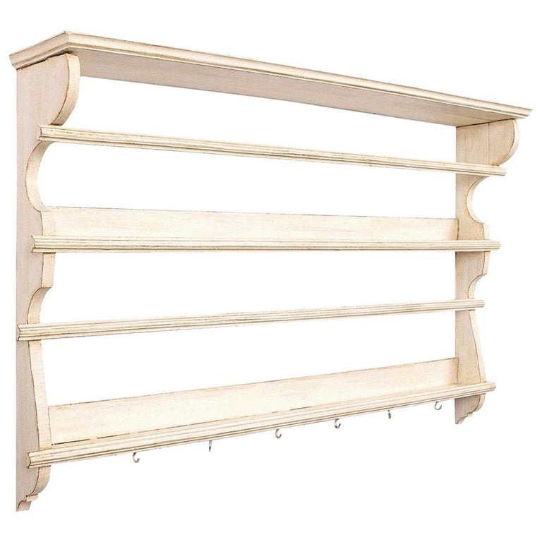 Cream Painted French Plate Rack at 1stDibs