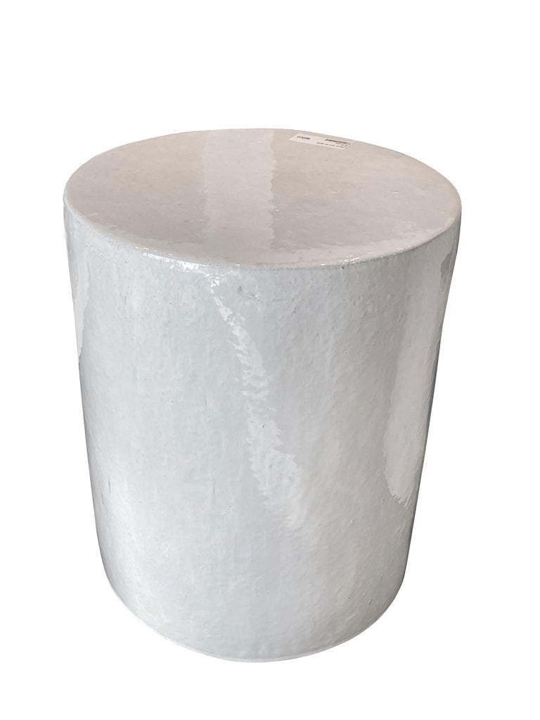 Cream Pair Round Terracotta Garden Stools, China, Contemporary For Sale ...
