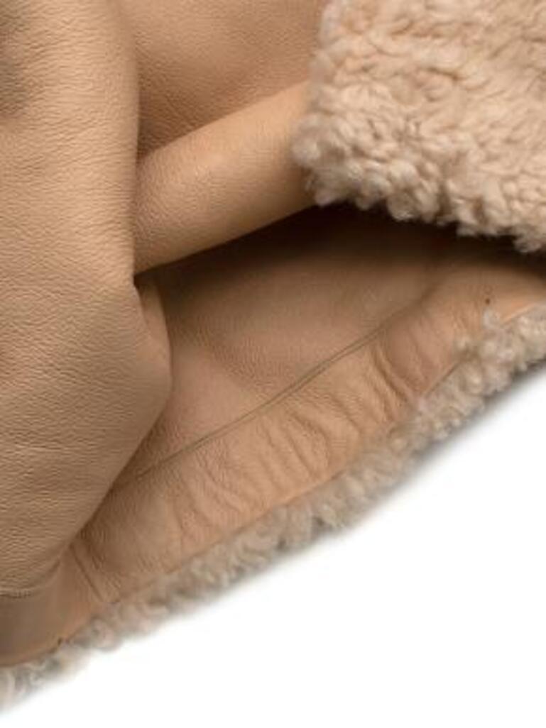 Cream Shearling Cocoon Coat For Sale at 1stDibs | cream shearling coat