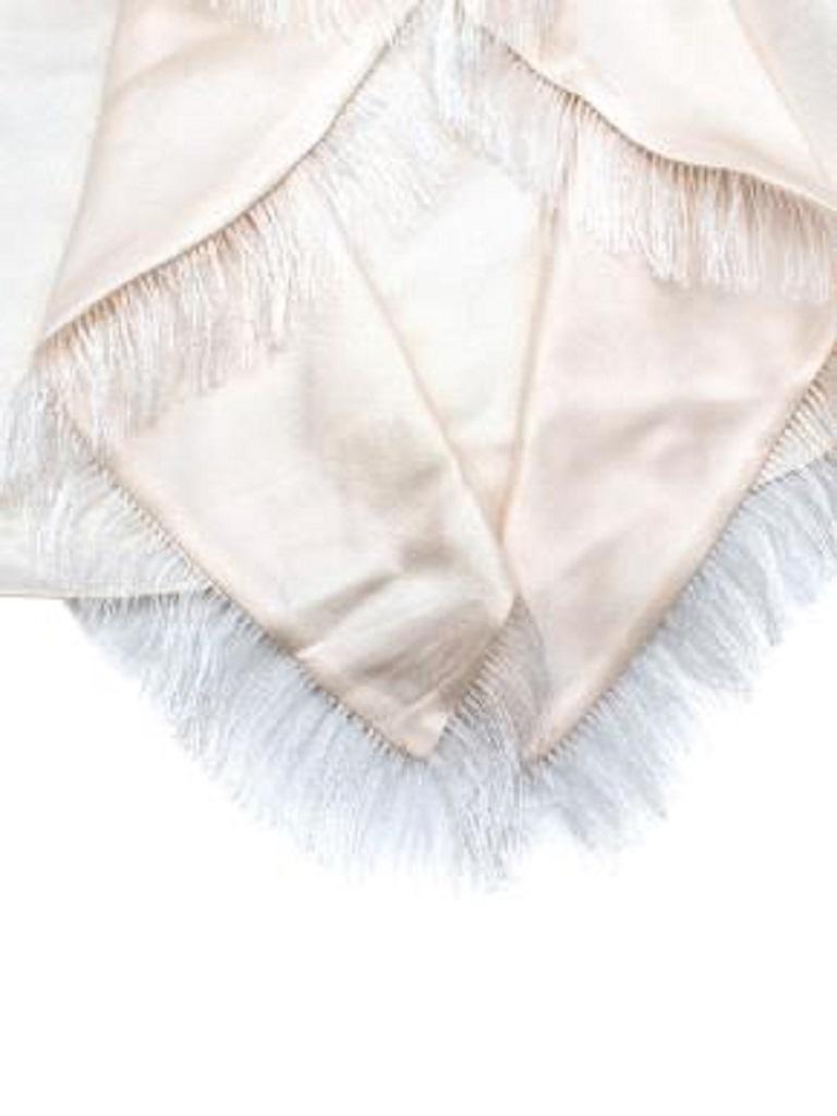 Cream Silk Frilled Sleeveless Top For Sale at 1stDibs