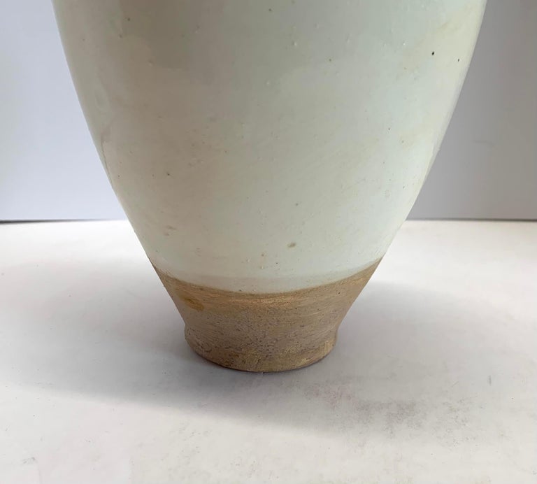 Cream Slender Shaped Vase, China, Contemporary For Sale at 1stDibs