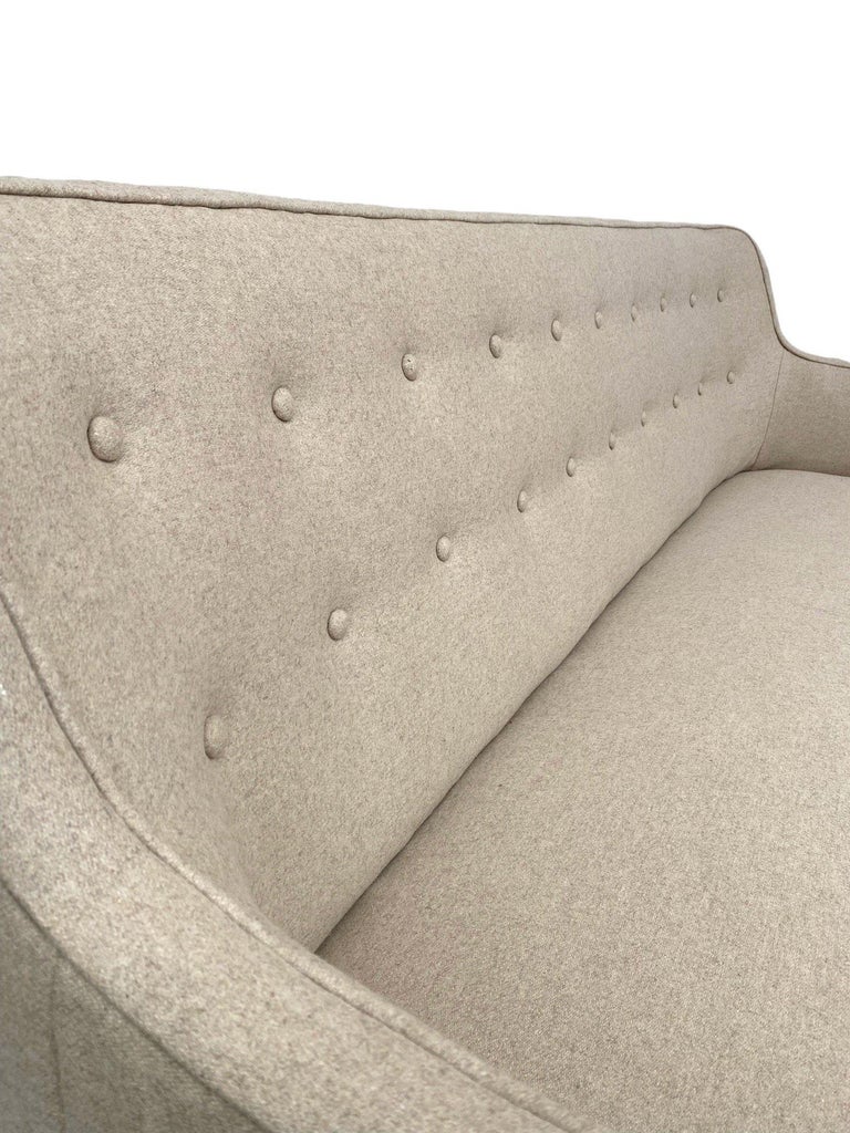 Cream Wool Buttoned 3 Seater Sofa Mid Century 1950s Danish For Sale at ...