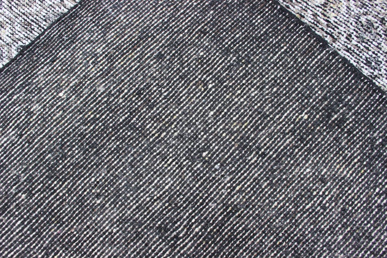 Creams, Ivory, Cream, and Charcoal Modern Distressed Rug For Sale at ...