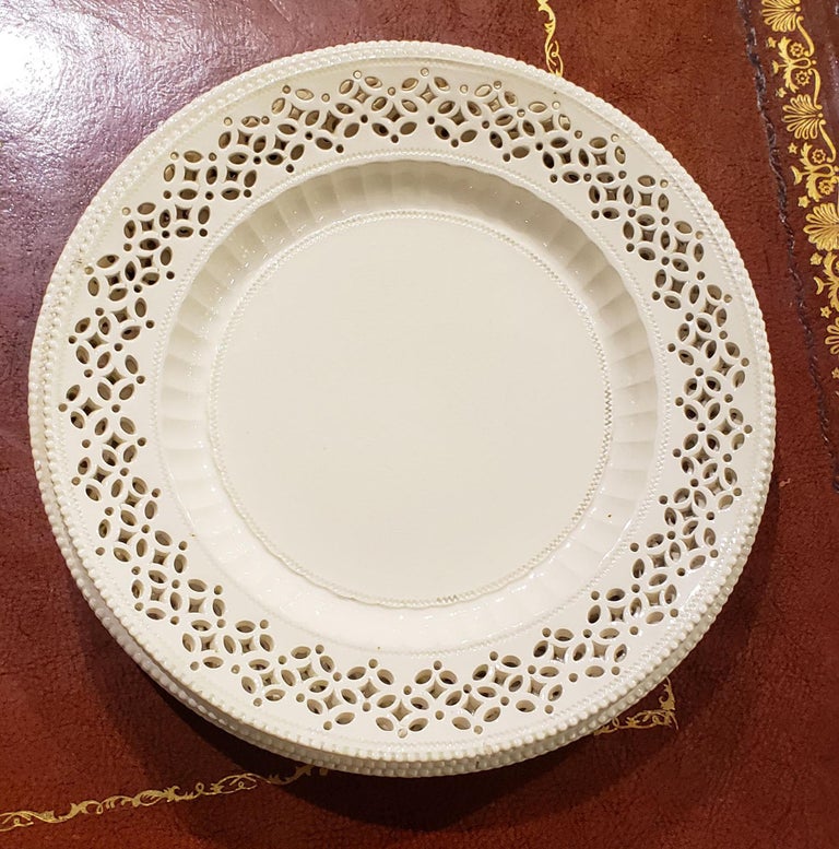 Creamware Openwork Four Dessert Plates at 1stDibs | creamware plates