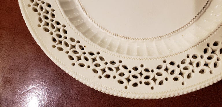 Creamware Openwork Four Dessert Plates at 1stDibs | creamware plates