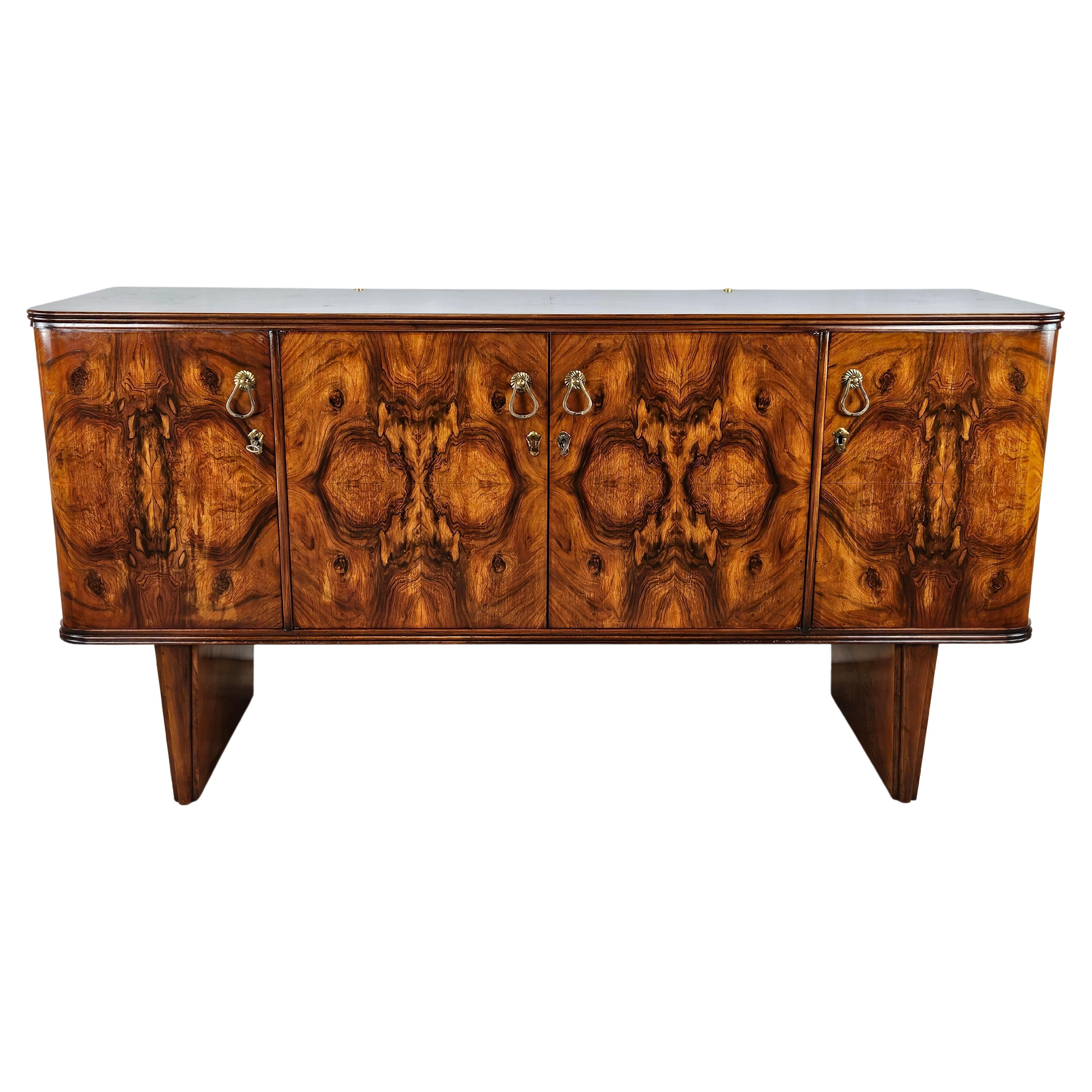 1960s/70s wooden sideboard six doors six drawers For Sale at 1stDibs