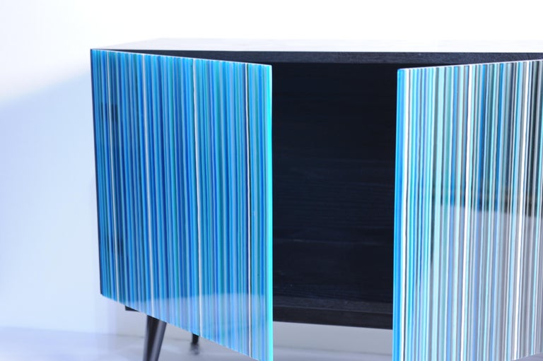 Credenza Buff-Hey Six Multicolored Glass Doors For Sale at 1stDibs ...