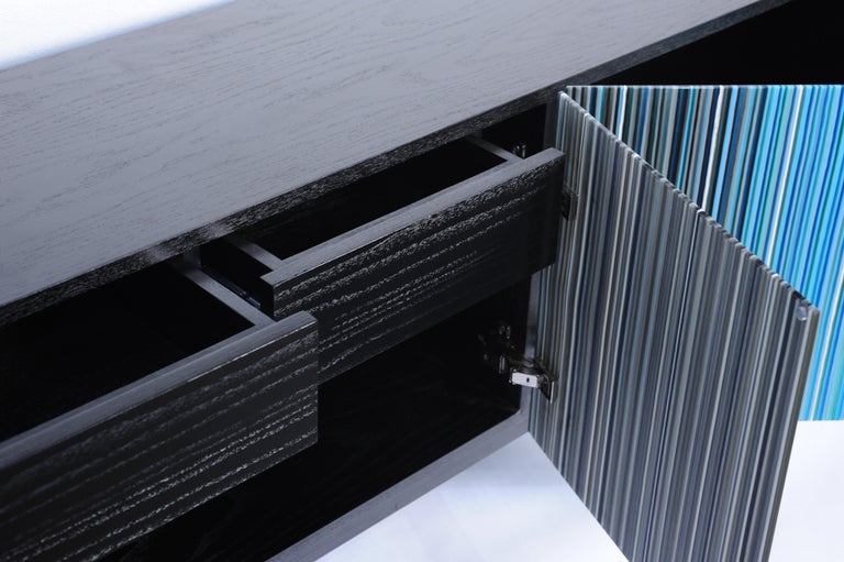 Credenza Buff-Hey Six Multicolored Glass Doors For Sale at 1stDibs ...