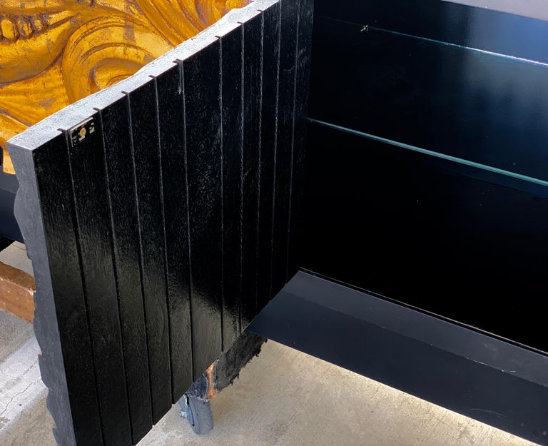 Credenza Carved Gold Leaf Front at 1stDibs