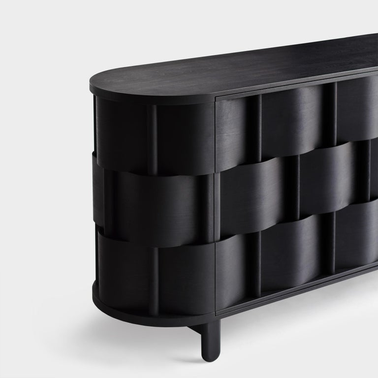 Weave double sided credenza, from Ringvide. Birch wood, black oil. For ...
