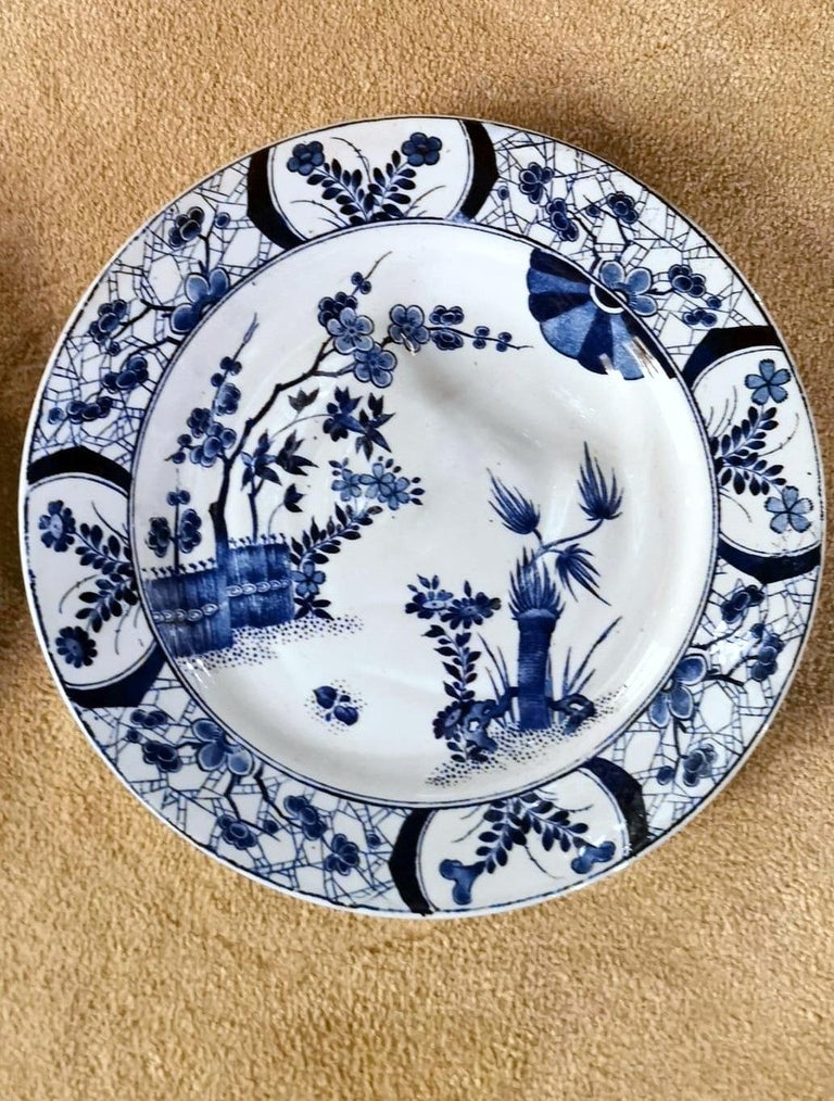 Creil Montereau Mod. "Japon" Set of 4 French Dinner Plates with Sauces ...
