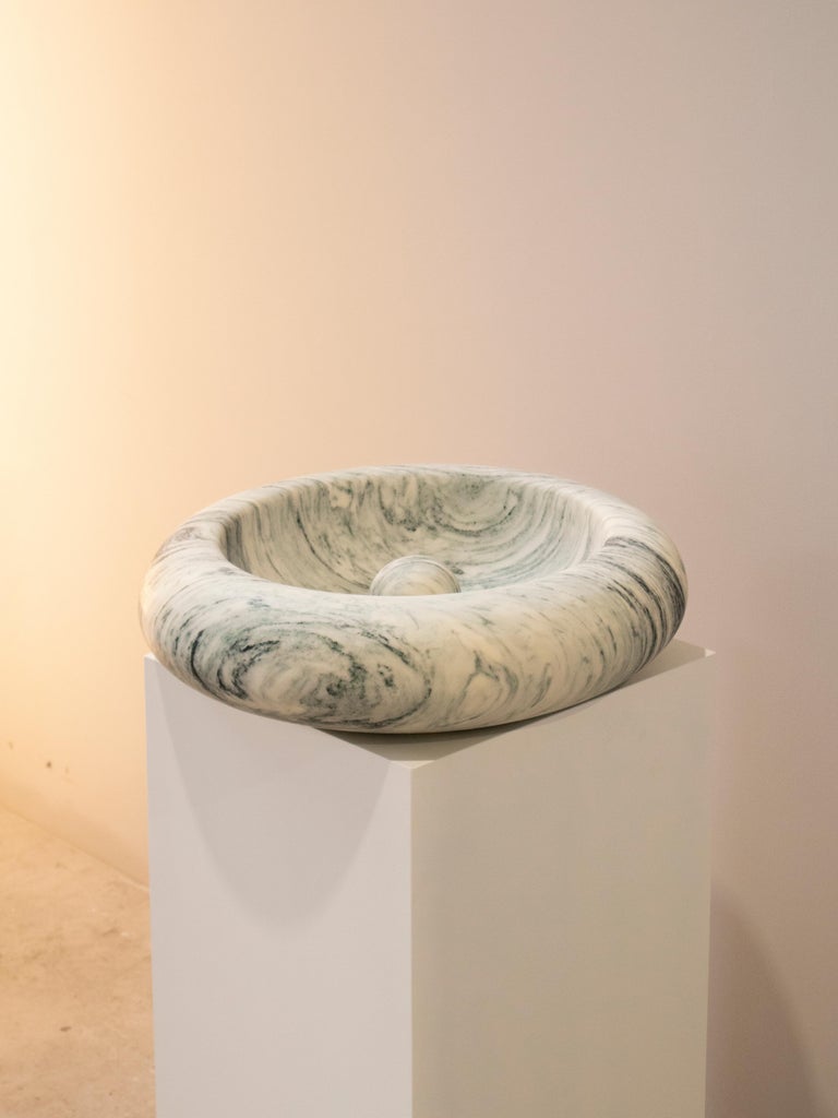 Crema Tirreno Roll Ball Sink by Marmi Serafini For Sale at 1stDibs