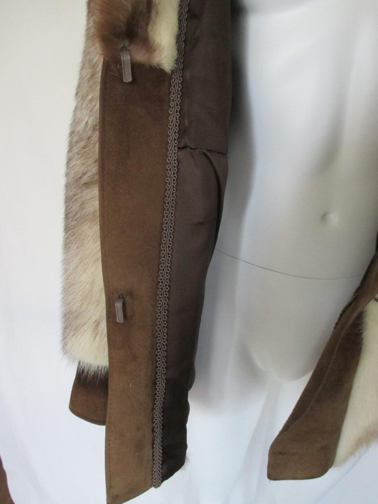 Creme/Brown Kohinoor Mink Fur Coat For Sale at 1stDibs | brown suede ...