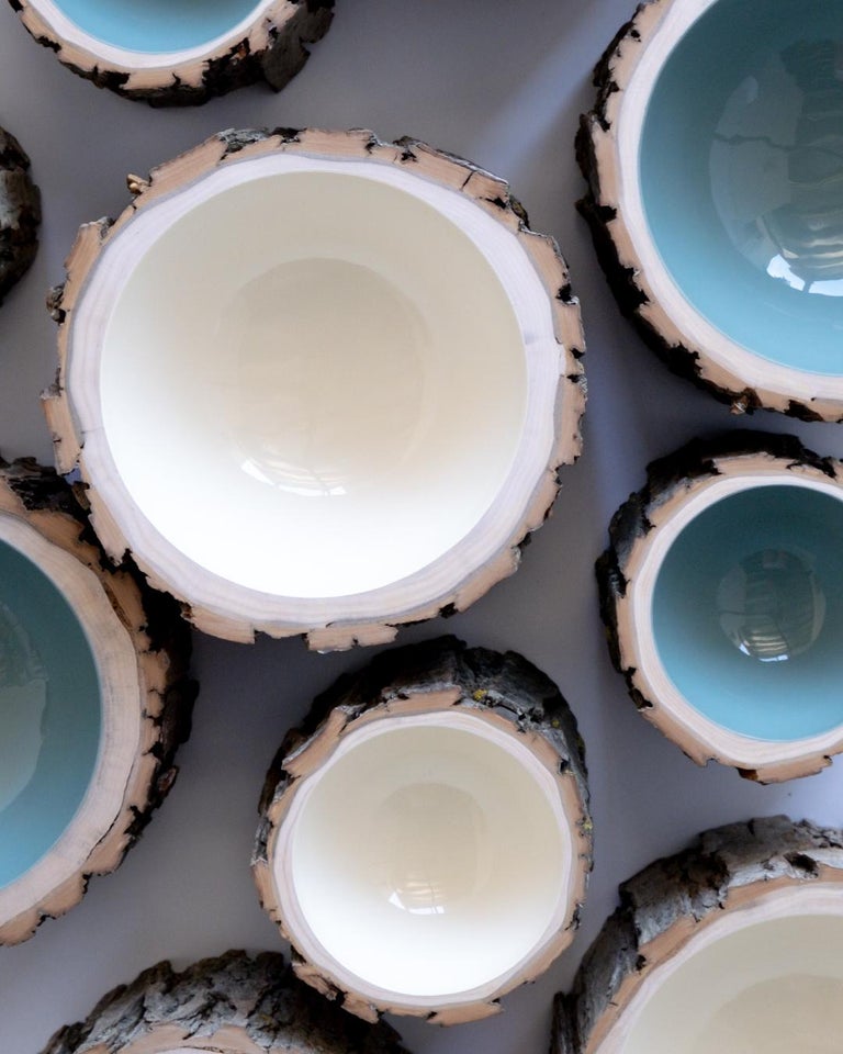 Creme Size 6 Log Bowl by Loyal Loot Hand Made from Reclaimed Wood For ...