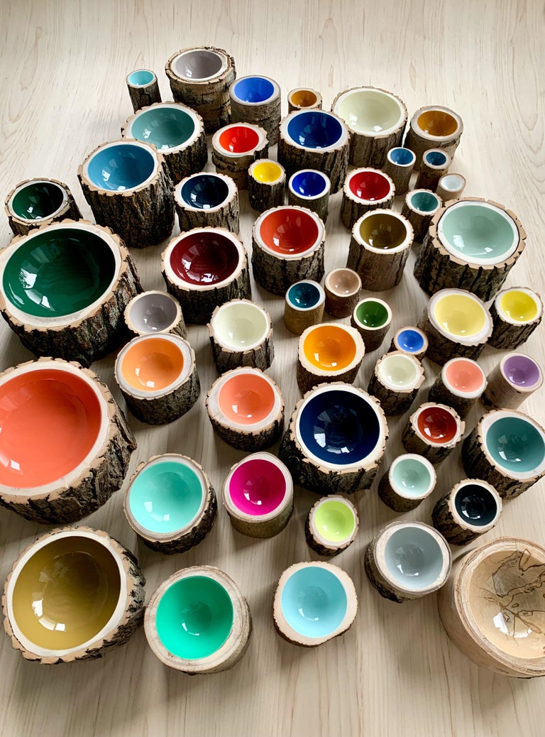 Creme Size 6 Log Bowl by Loyal Loot Hand Made from Reclaimed Wood For ...