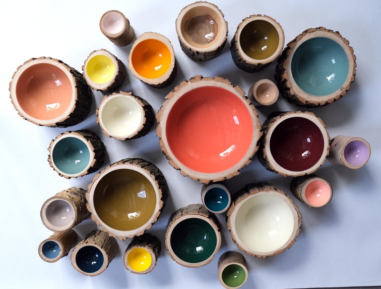 Creme Size 6 Log Bowl by Loyal Loot Hand Made from Reclaimed Wood For ...