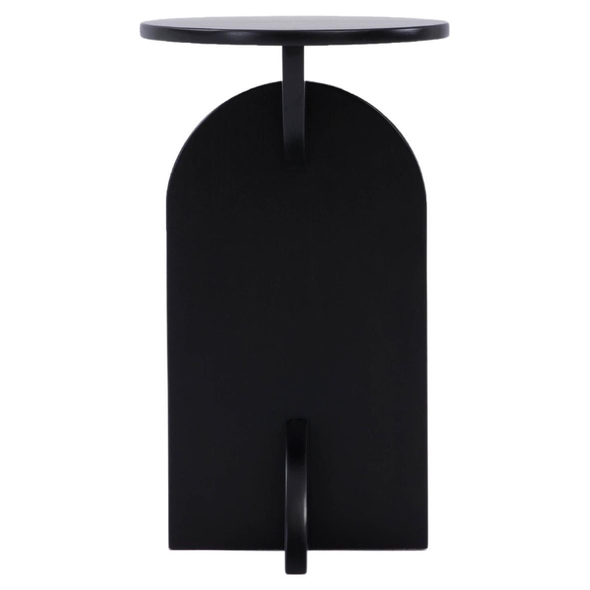 Crescent End Table, Minimalist Red End Table For Sale at 1stDibs