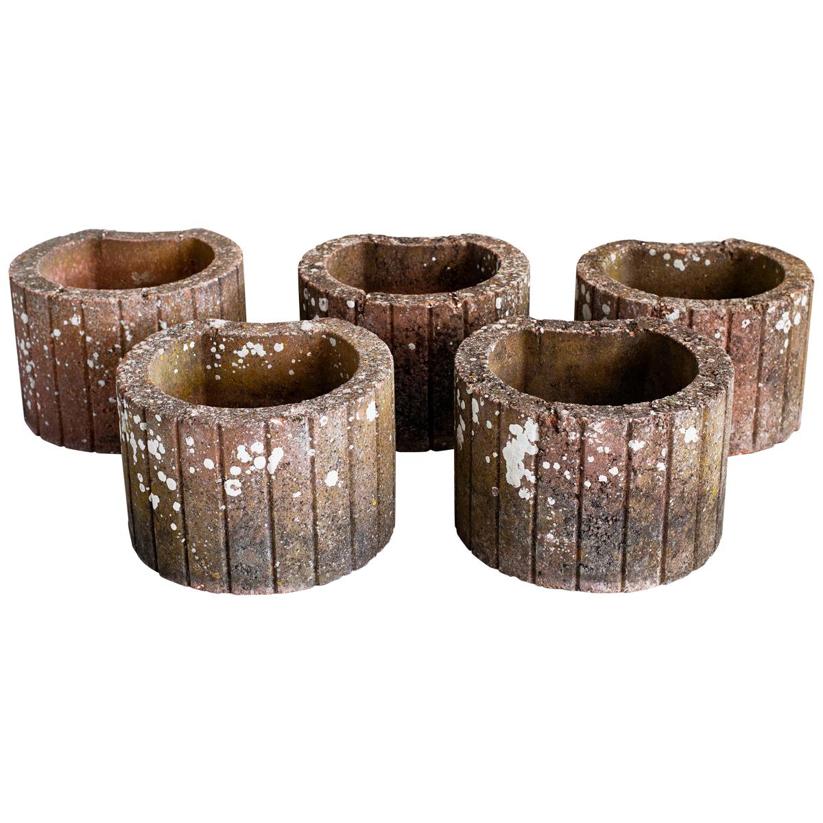 Crescent Shaped Stone Planters at 1stDibs