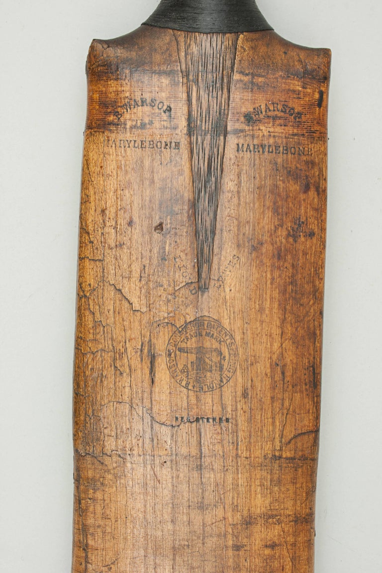 Cricket Bat with Silver Plaque at 1stDibs