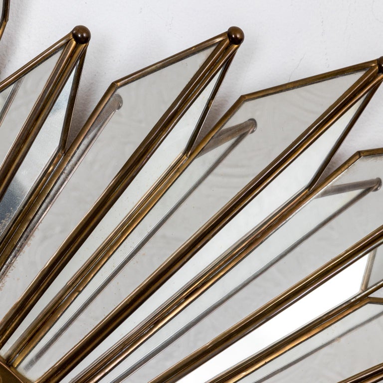 Crimped Sunburst Mirror at 1stDibs