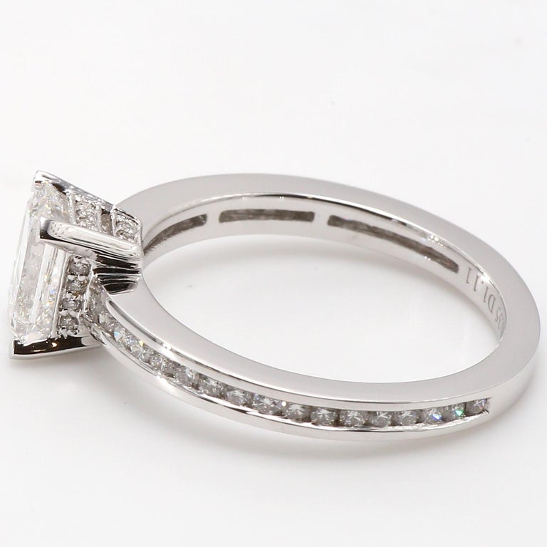 Crisscut Diamond Engagement Ring GIA Certified 18K White Gold 1.11ct ...