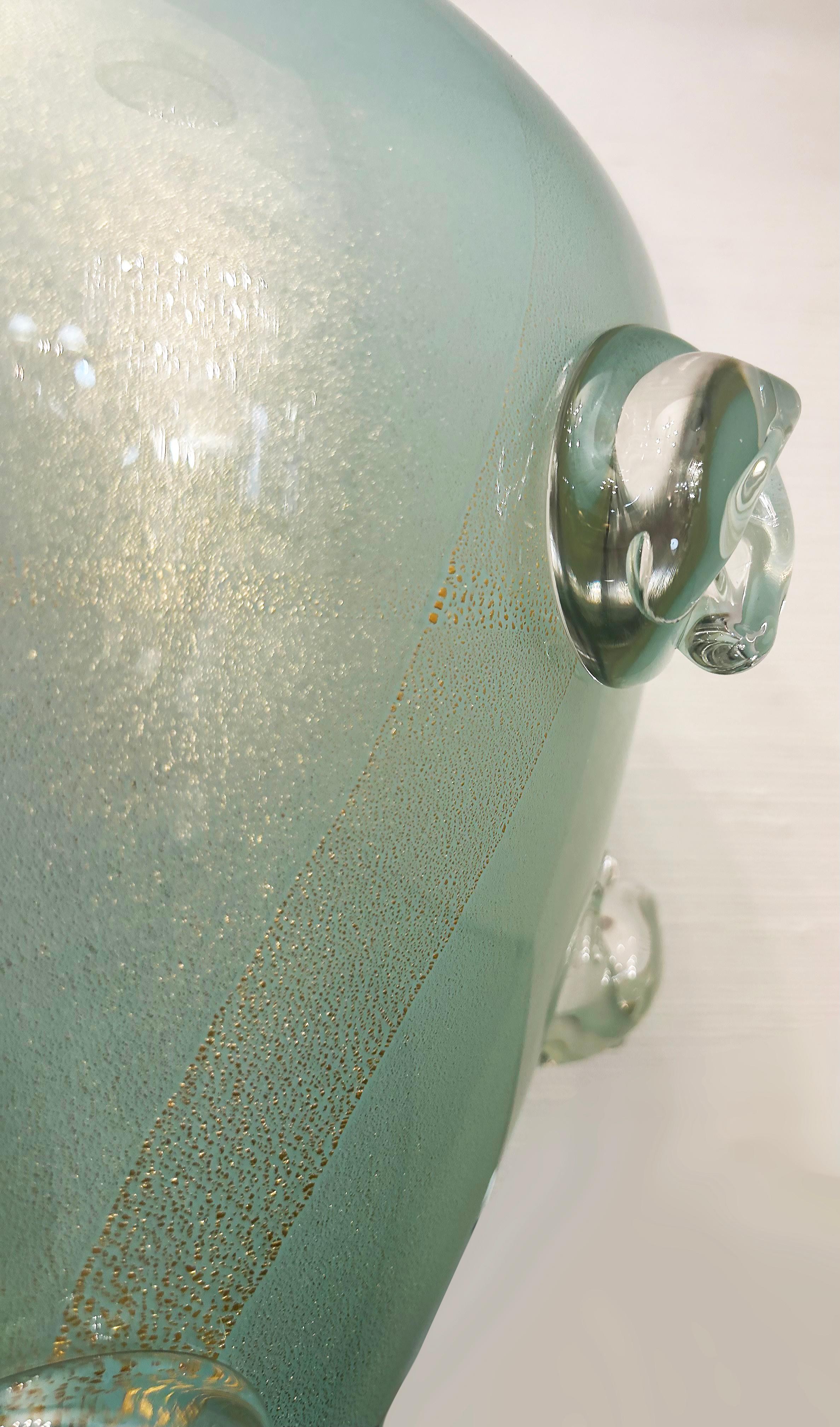 Cristais di Murano 24K Gold Infused Translucent Glass Vase with ...