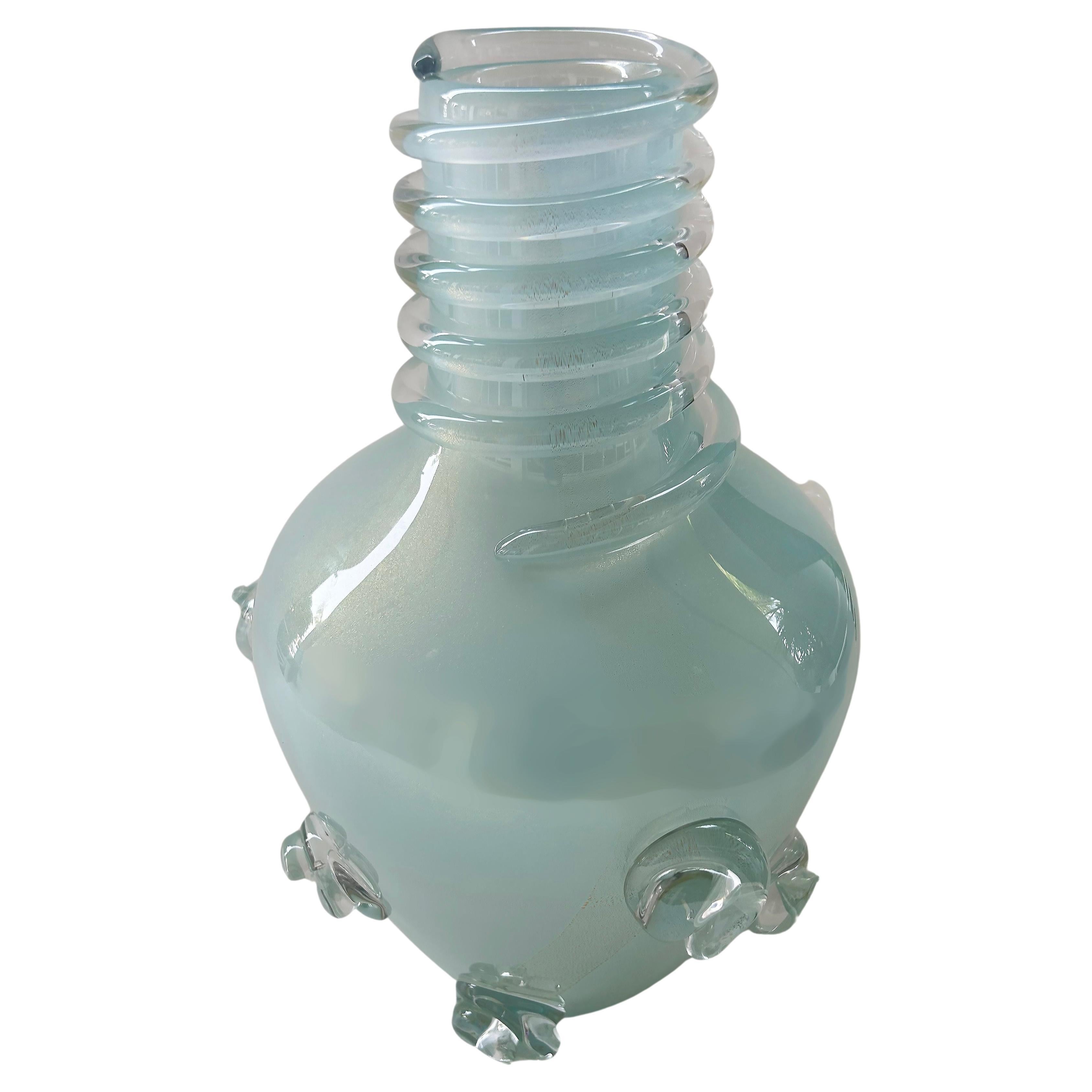 Cristais di Murano 24K Gold Infused Translucent Glass Vase with ...