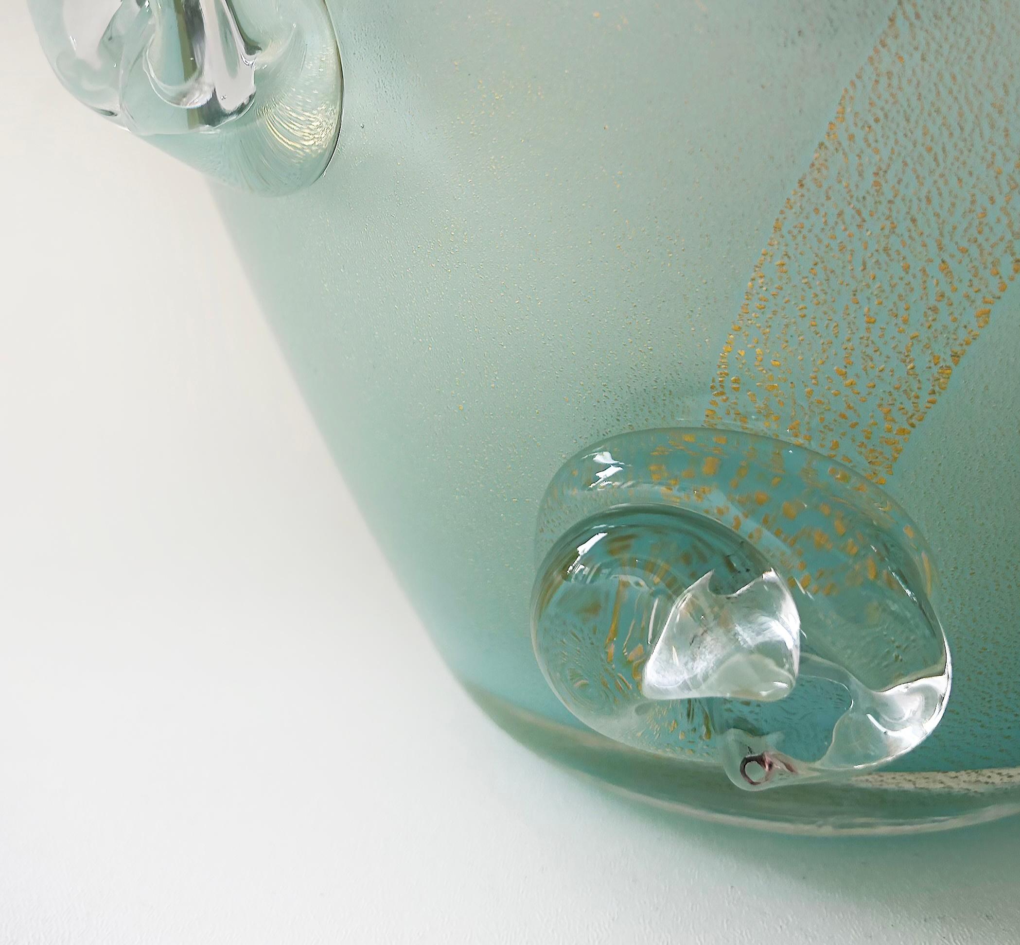 Cristais di Murano 24K Gold Infused Translucent Glass Vase with ...