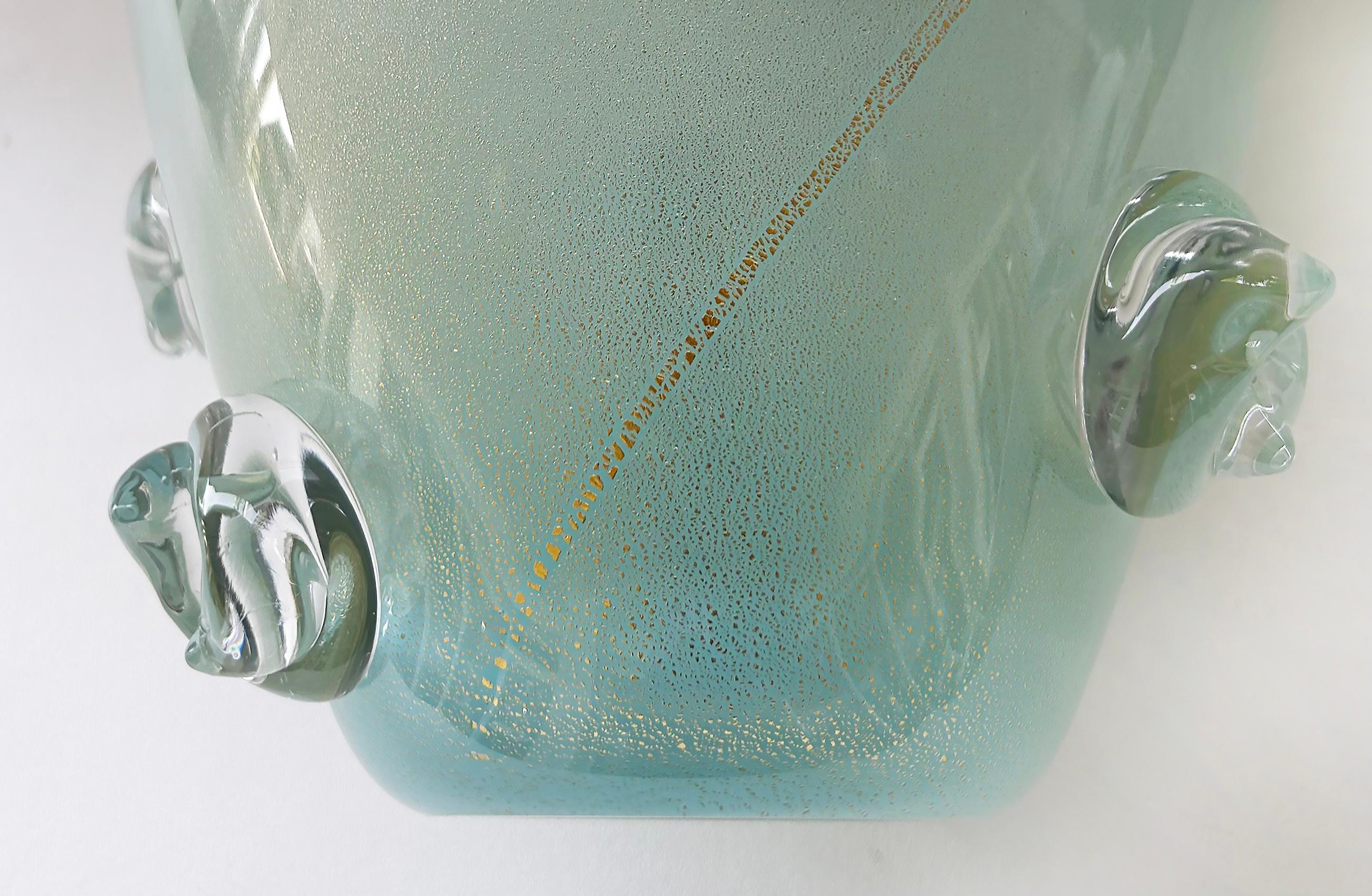 Cristais di Murano 24K Gold Infused Translucent Glass Vase with ...