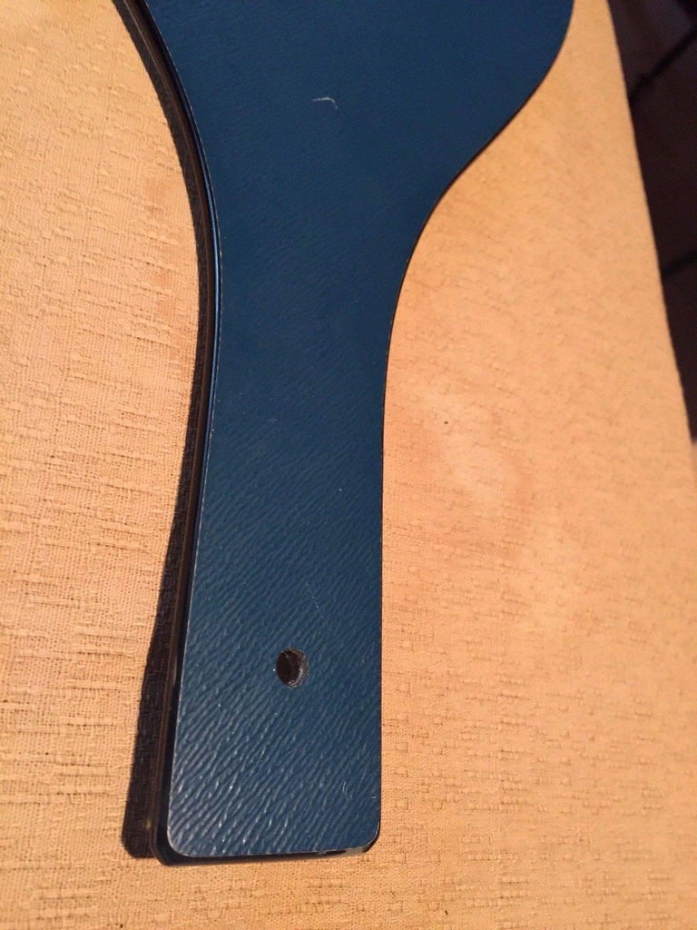 Cristal Art Blue Glass Hand-Held Mirror For Sale at 1stDibs | hand held ...