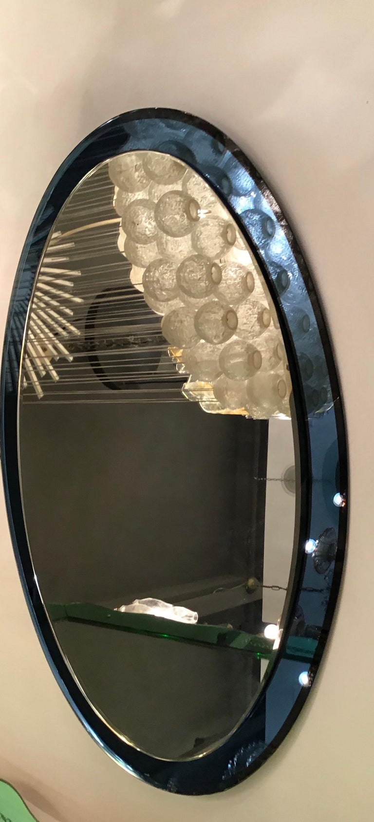 Cristal Art Mirror Blue Mirrored Glass Metal, Both Vertical or ...
