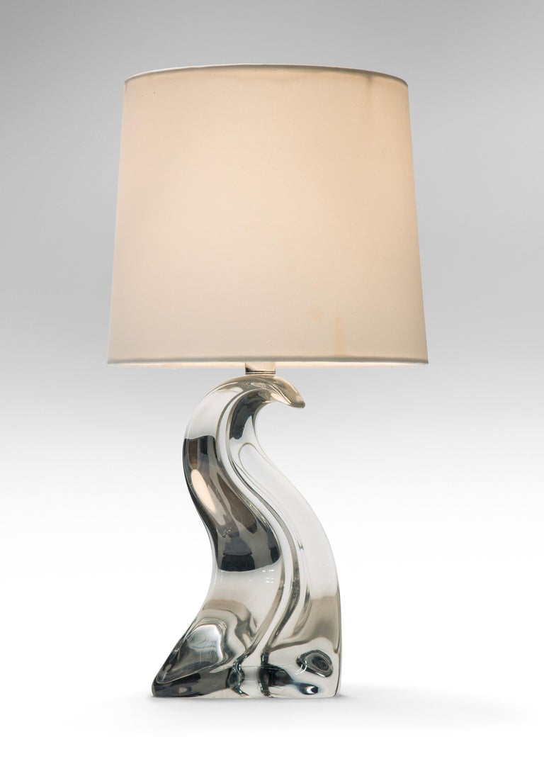 Cristal Saint Louis Pair of French Crystal Glass Lamps at 1stDibs