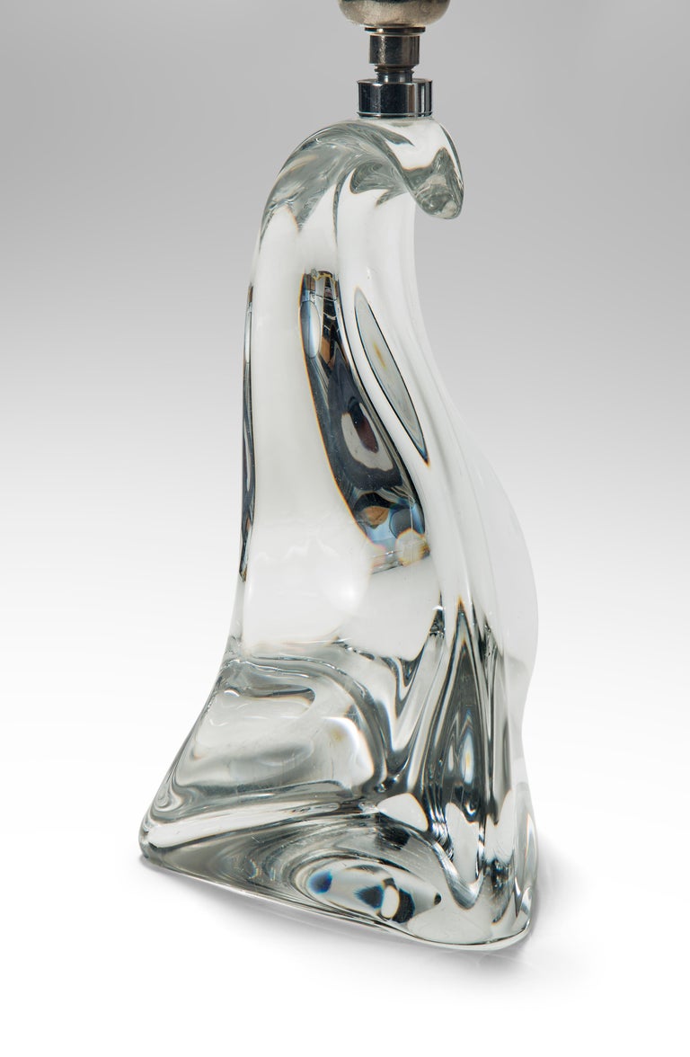 Cristal Saint Louis Pair of French Crystal Glass Lamps at 1stDibs
