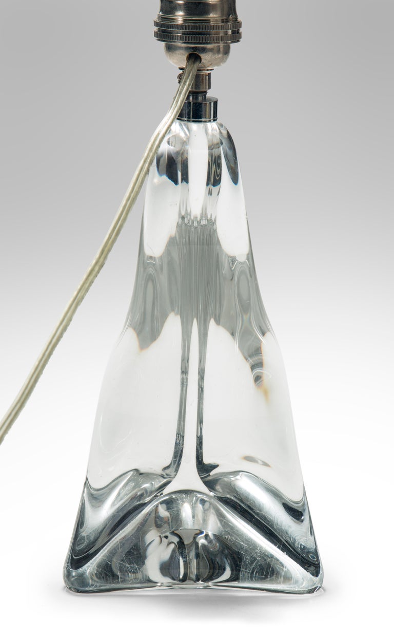Cristal Saint Louis Pair of French Crystal Glass Lamps at 1stDibs