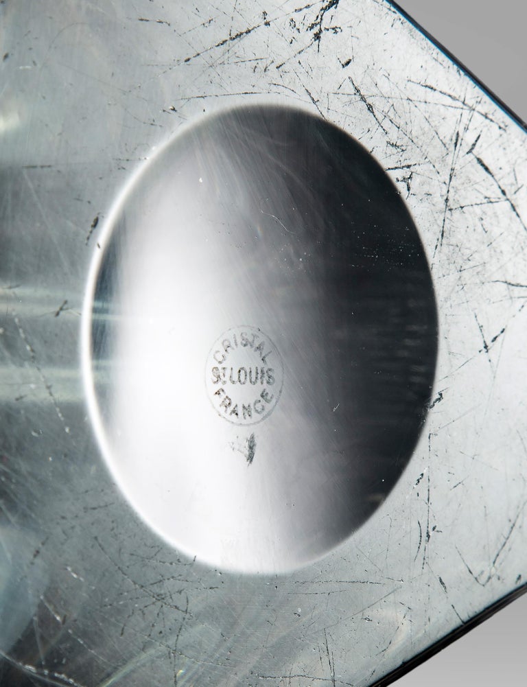 Cristal Saint Louis Pair of French Crystal Glass Lamps at 1stDibs