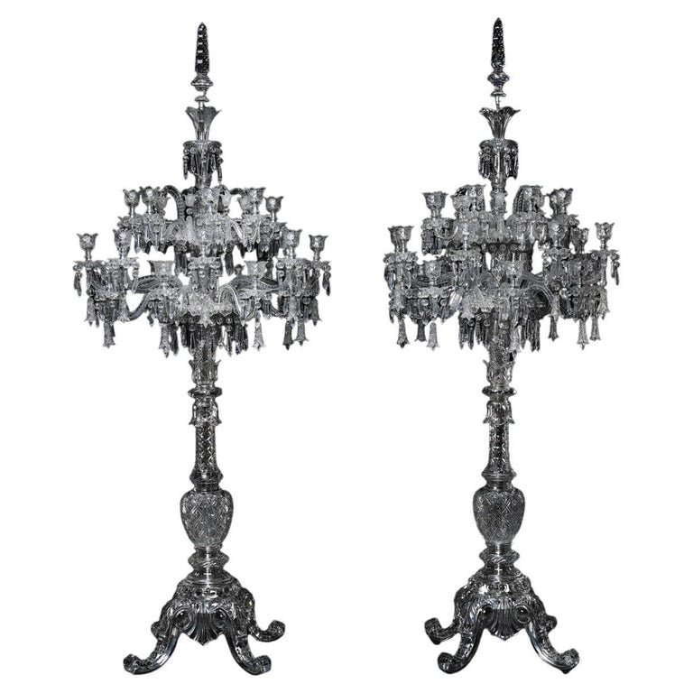 Cristalleries De Baccarat, a Large Pair of French Cut-Crystal Tsarine ...